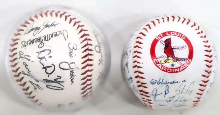 " Team Signed " Baseballs , 1993 St Louis Cardinals and another ball ...
