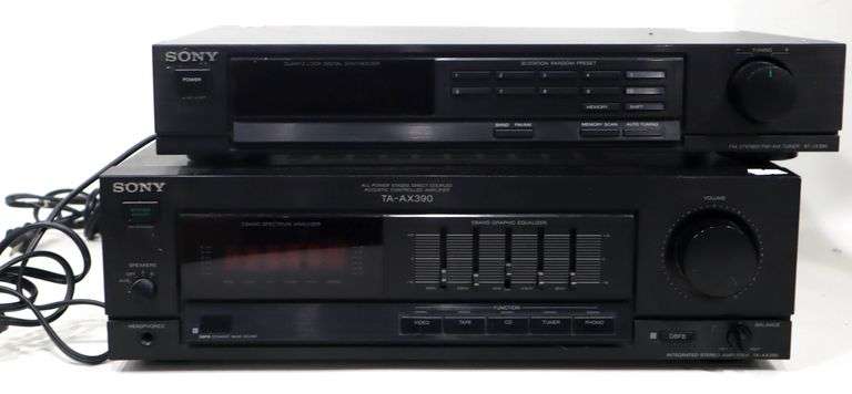Sony TA-AX390 Stereo Integrated Amplifier - and - Sony ST-JX390 FM/AM ...