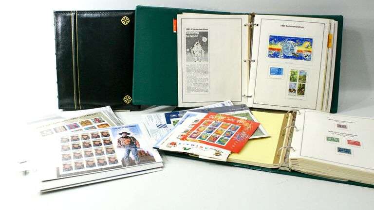 Stamps - Multiple Albums of Stamps - Many full sheets of unused US ...