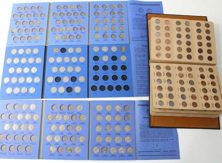 Whitman Buffalo Nickel Collection Books - Three - and One Wheat Penny ...