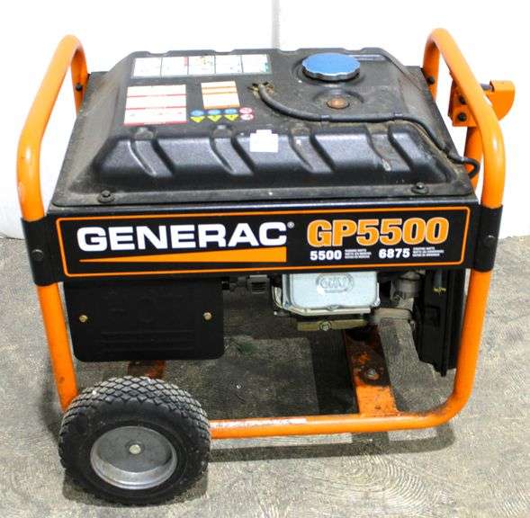 Generac GP5500 Generator with Cart Stand - Bunting Online Auctions