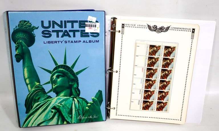 United States Liberty Stamp Album with Stamps - Bunting Online Auctions