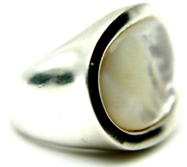 RLM Studio Sterling Silver mother of pearl Ring , size 8. - Bunting ...