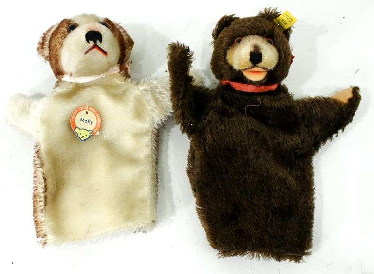 Steiff Original Market Vintage Molly Bear Hand Puppets Made in Germany ...