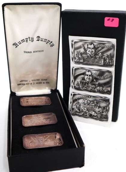 .999 silver , Humpty Dumpty , Third edition , three bullion Bar series ...