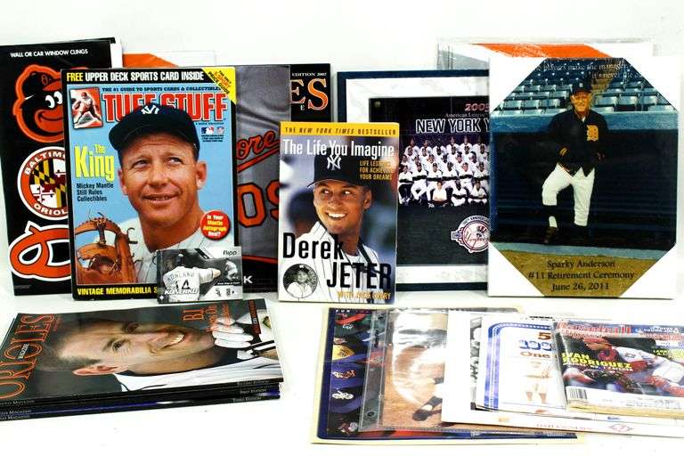 Sports Memorabilia - Includes: Wall or Car Window Clings, Magazines ...