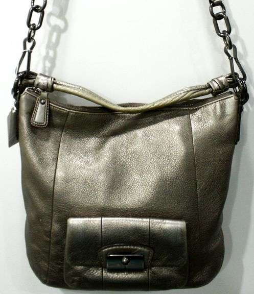 Coach Metallic Handbag with Shoulder Strap - Bunting Online Auctions