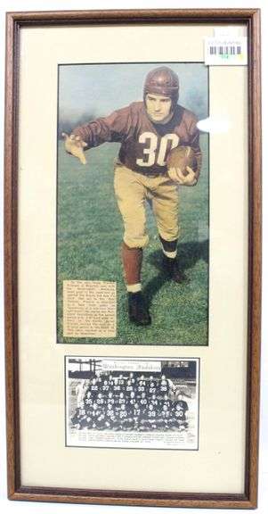 Commemorative Display - Washington Redskin Frank Joseph Filchock (1916 ...