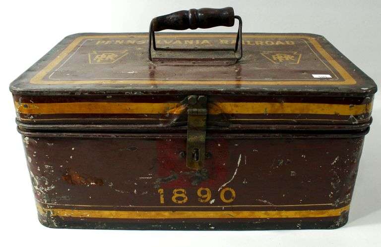 Antique Pennsylvania Railroad 1890 Painted Metal Conductor / Ticket ...