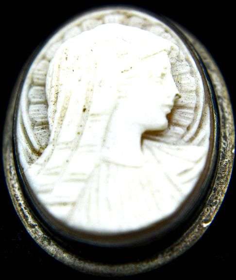 Vintage Cameo , Egyptian, Brooch / Pendant, Hallmark on frame, but can ...