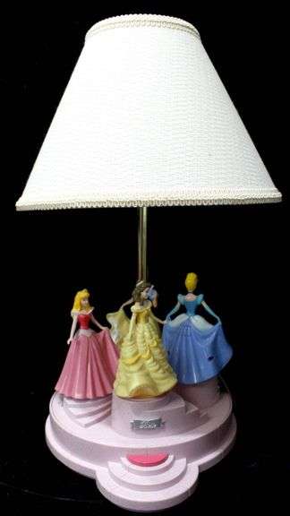 Disney Princess Animated Table Lamp with Shade - Bunting Online Auctions