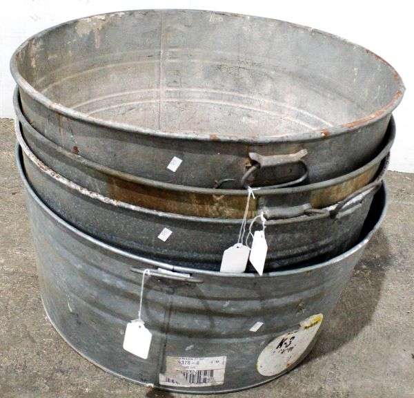 Galvanized Metal Tubs - Bunting Online Auctions