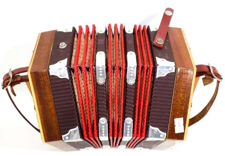 Vintage 1950s Italian Bastari (Believed to be) Concertina Pearl Red ...
