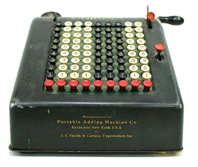 LC Smith & Corona Typewriters Inc, Portable Adding Machine - Bunting ...