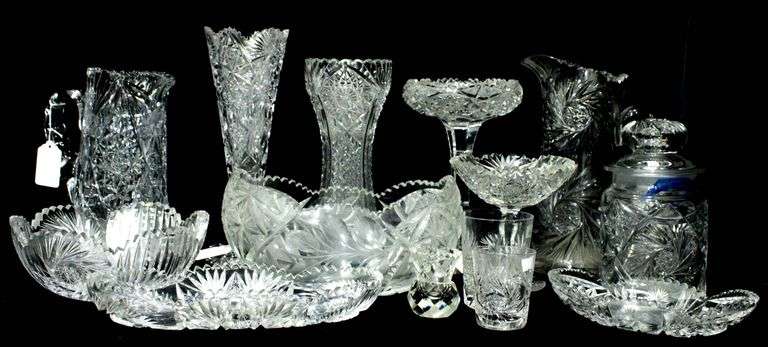 Vintage American Brilliant Glass / Crystal Tableware and Accessories ...