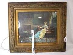 Vintage Portrait Setting Lady in Long Dress after Matteo Meneghini ...