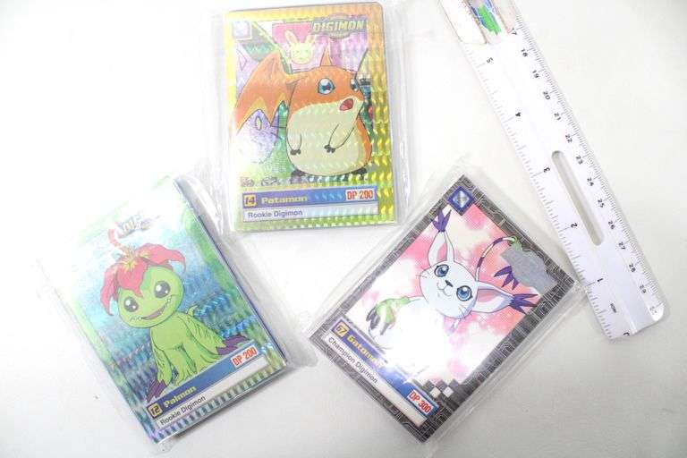 Digimon Animated Trading Cards: 67 Gatomon DP300 Champion / 14 Patamon ...
