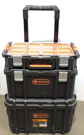 Tactix Storage Transport Tubs with Rack - Bunting Online Auctions