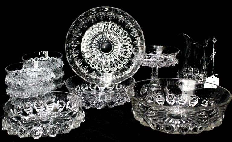 Antique 1850-1910 EAPG (Early American Pattern Glass) "Torpedo" Compote ...