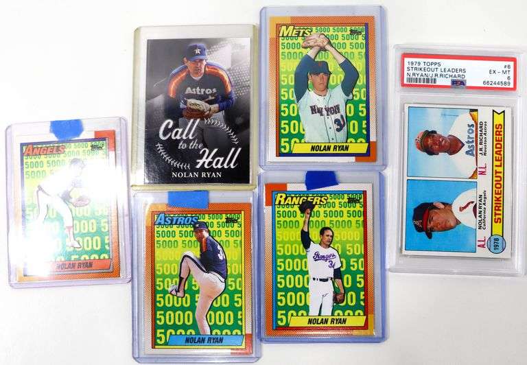 Nolan Ryan 5000 Strikeouts Commemorative Cards 2 thru 5, Topps Nolan ...