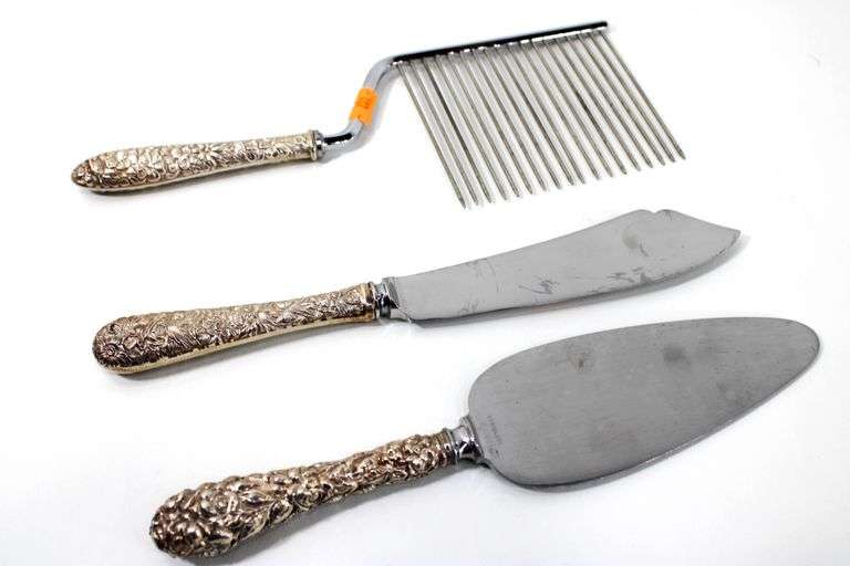 Vintage Sterling Silver Handle S. Kirk & Son Repousse Floral Handle ...