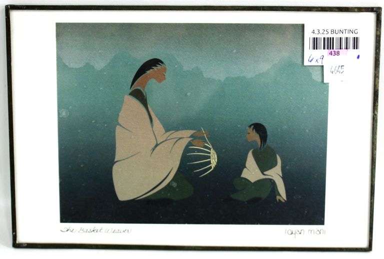 "The Basket Weaver" by Maxine Noel (Canadian First Nations, b. 1946 ...