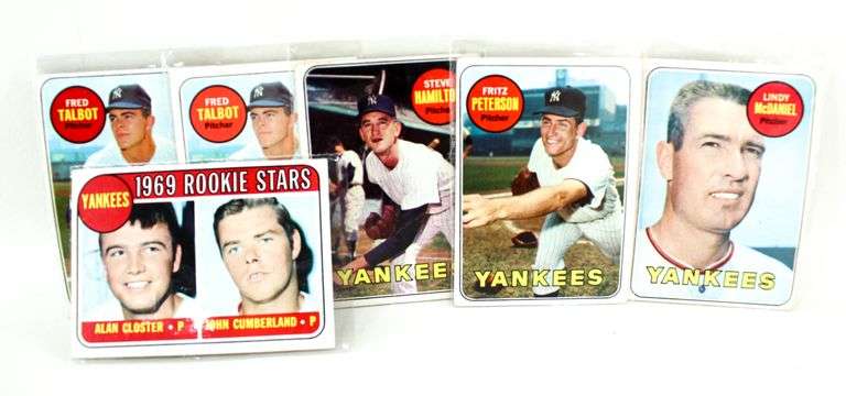 New York Yankees 1969 Baseball Cards Topps Fred Talbot # 332, Steve ...