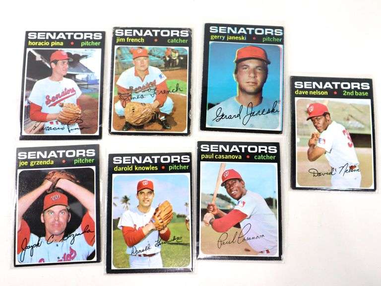 1971 Washington Senators Topps baseball cards , 7 cards - Bunting ...