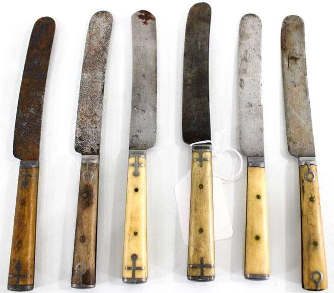 Antique Civil War Era Bone or Wood Handle Cutlery Flatware - Bunting ...