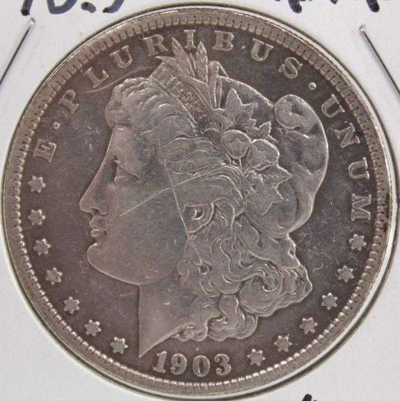 1903 "S" Morgan Silver Dollar, Marked Rare. - Bunting Online Auctions