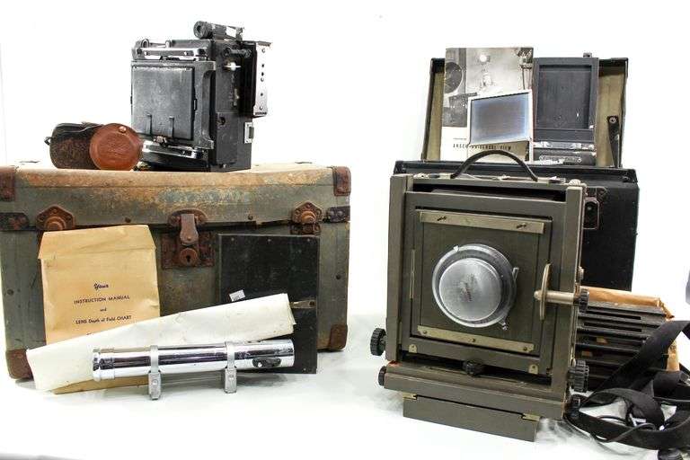 Vintage Large Format Cameras and Equipment - Includes: Graflex Large ...