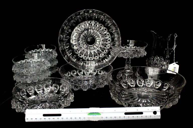 Antique 1850-1910 EAPG (Early American Pattern Glass) "Torpedo" Compote ...