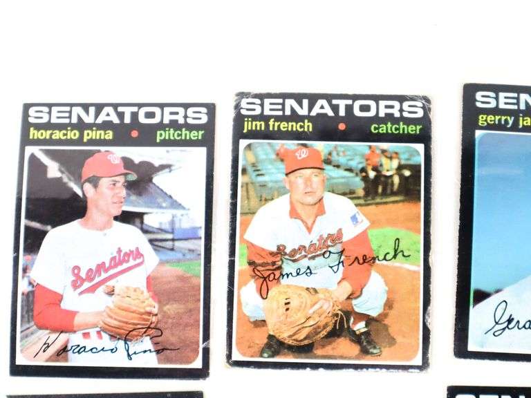 1971 Washington Senators Topps baseball cards , 7 cards - Bunting ...