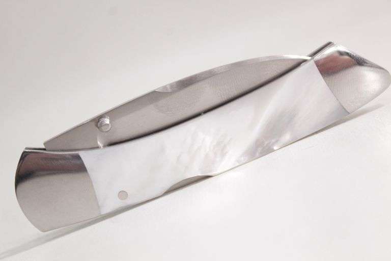 Murray Sterling Custom Knife , 4" Midlock , ats-34 blade , 416SS frame ...