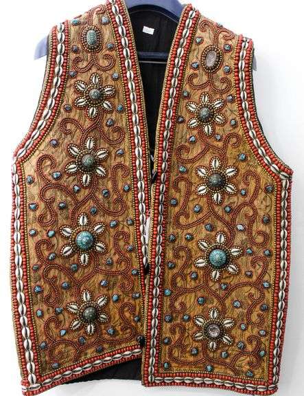 Incredible Moroccan / Tibetan (?) Embellished Vest with Seashells ...