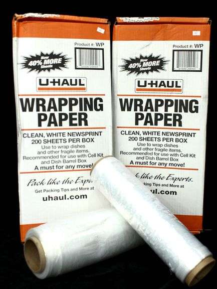 U-Haul Wrapping Paper - Boxes - Multiple Rolls - Bunting Online Auctions