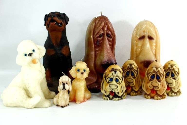 Dog Figural Candles - Bunting Online Auctions