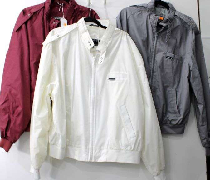 Members Only Front Zip Jackets. Sizes XXL 44L - Bunting Online Auctions