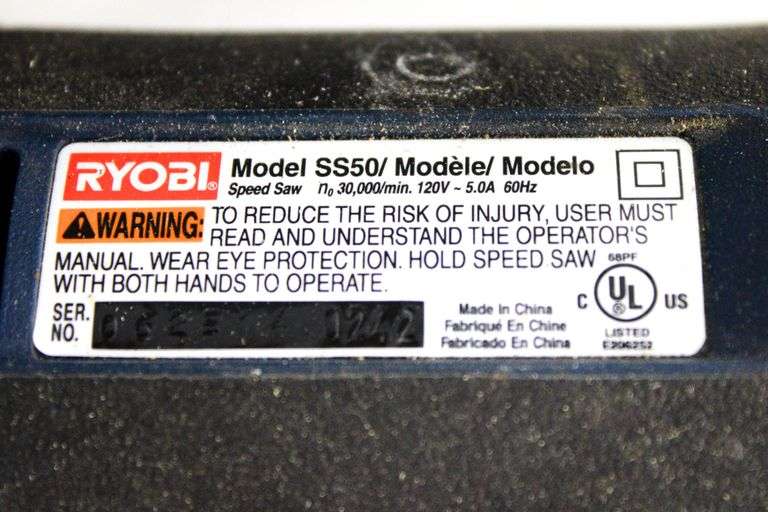 Ryobi SS50 Speed Saw with Case - Bunting Online Auctions