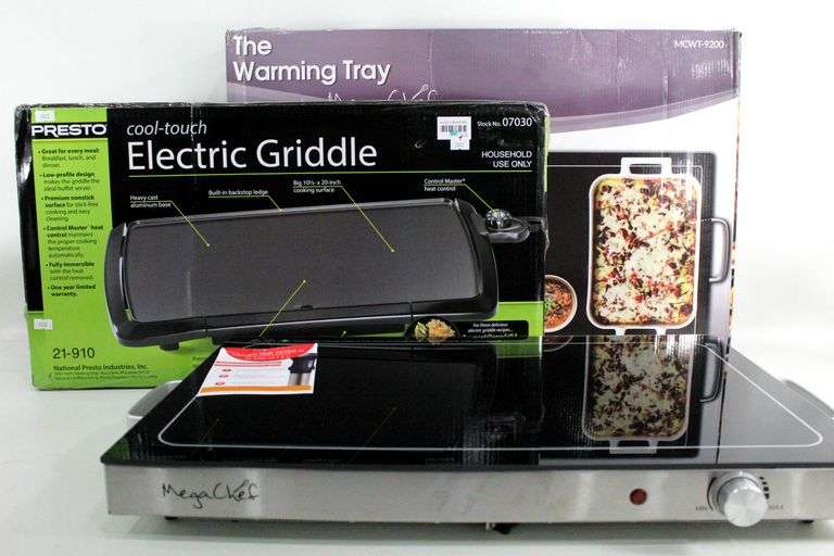 Maga Chef MCWT-9200 Warming Tray - and - Cool-Touch Electric Griddle ...
