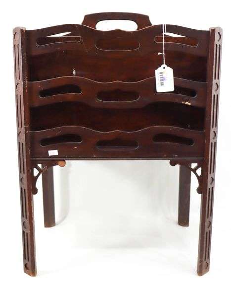 Vintage 1940s "Butler" Style #762 Wood Magazine Rack Newspaper Holder ...