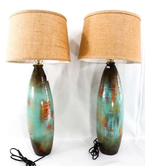 Hecho En México Large Pottery Art Earthy Teal/Brown/Burnt Orange Table ...