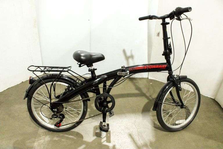 Stowaway Adventurer 6-Speed Black Folding bike - Bunting Online Auctions
