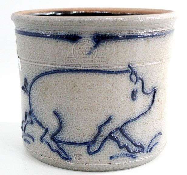 Vintage Rowe Pottery Works, Cambridge Wis, Running Pig Salt Glazed ...