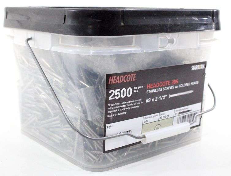 Headcote 305 Stainless Screws with Colored Heads. - Bunting Online Auctions