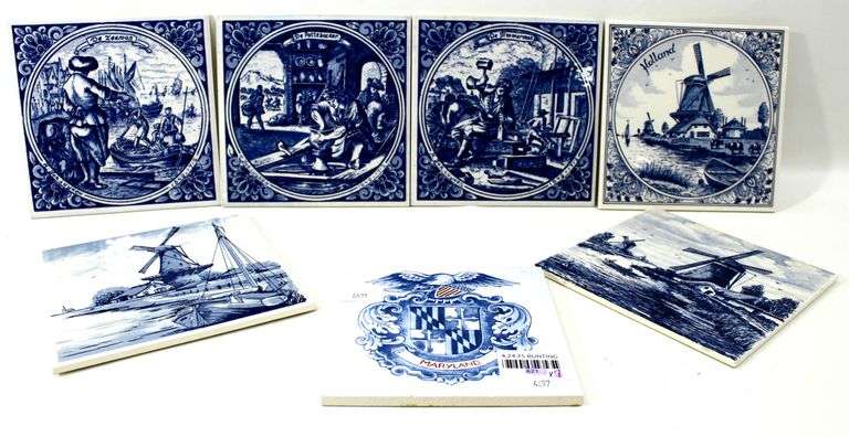 Hand Signed - Delft Blauw Pottery Hand Painted Made in Holland Tiles ...