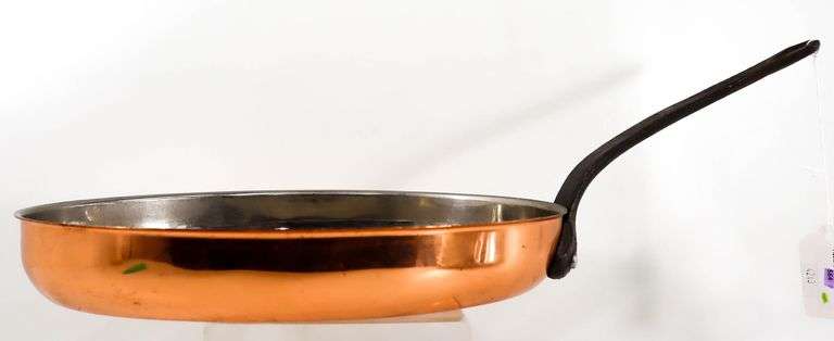Copper Clad Oval Saute Skillet Fish Fry Pan - Bunting Online Auctions
