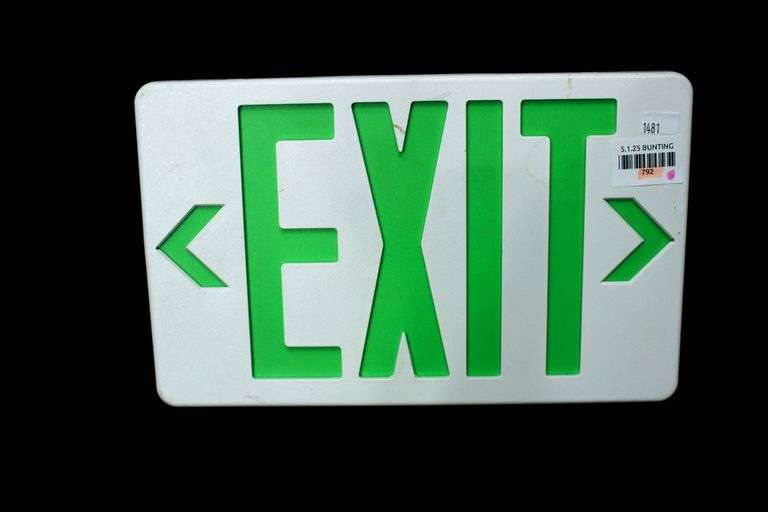 "Exit" Directional Sign - Bunting Online Auctions