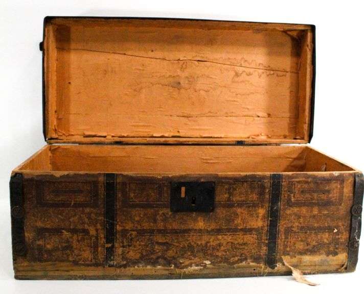 Antique Rustic Primitive Wooden Strong Box - 10 x 24 - Bunting Online ...