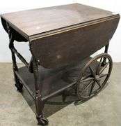 Antique Victorian Tea Cart - Drop Leaf 2 Tier Tea Serving Cart on ...